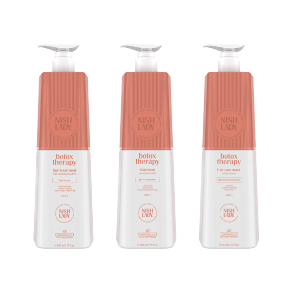 NISHLADY BOTOX THERAPY SET (SHAMPOO-TREATMENT-CARE MASK) 503ML ...